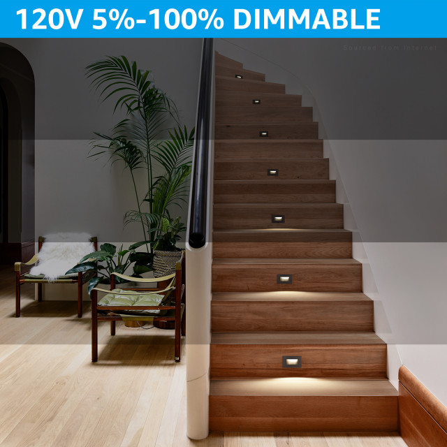 Leonlite 3 Pack 5CCT LED Step Light Dimmable Indoor Outdoor ...