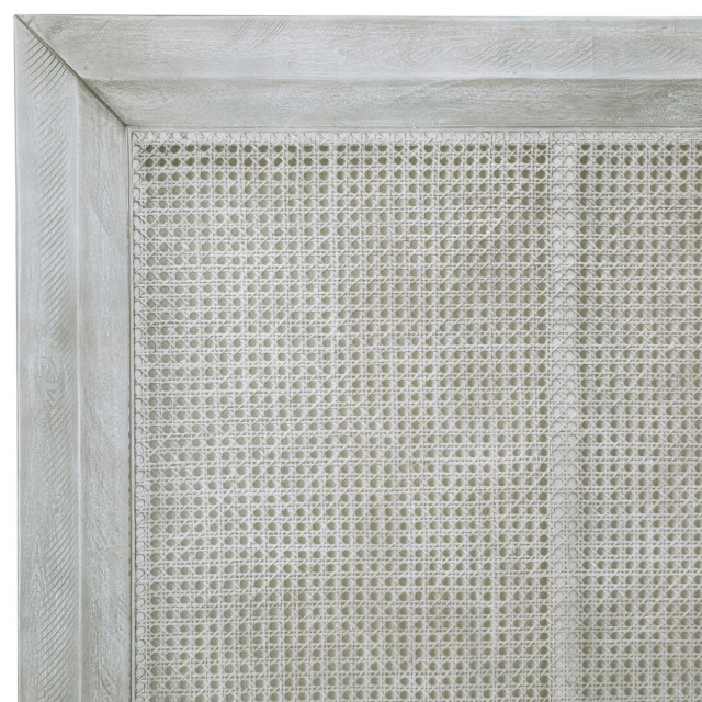 Geneva Grey Wood & Cane Queen Bed - Farmhouse - Panel Beds - by Design ...