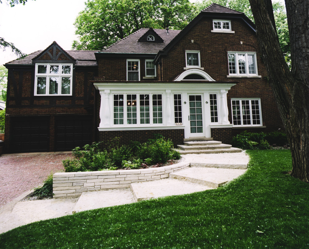 Traditional Front Elevation Addition - Wilmette - Traditional ...
