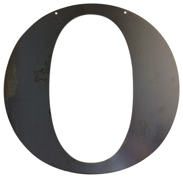Rustic Large Letter "O" - Contemporary - Wall Letters - by Precision ...