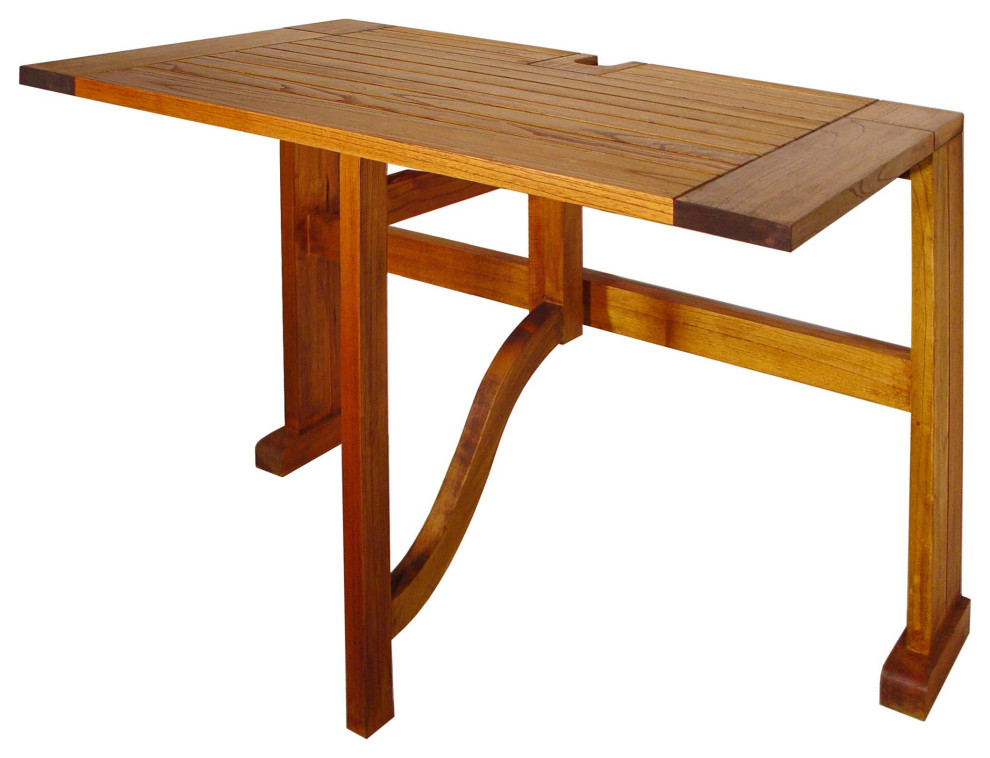 Terrace Mates 36" Villa Half-Square Drop-Leaf Gate Leg Table, 36 In ...