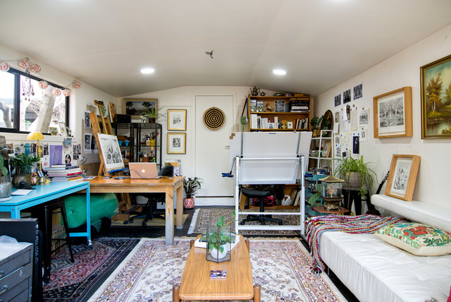 Creatives at Home: Artist Becc Orszag in Her Converted Garage Studio ...