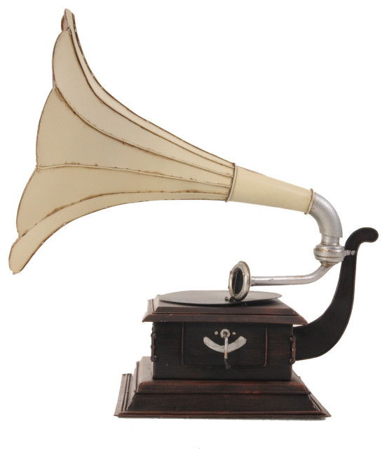 c1911 HMV Gramophone Built to Scale Model Sculpture - Traditional ...