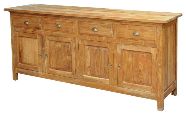 Waxed Teak Wood Paris Buffet / Media Center Handmade from A-grade Teak ...