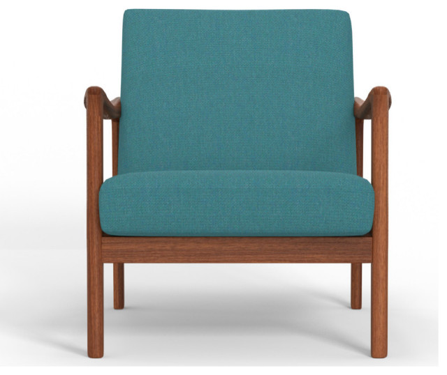 Zephyr Lounge Chair, Turquoise - Midcentury - Armchairs And Accent ...