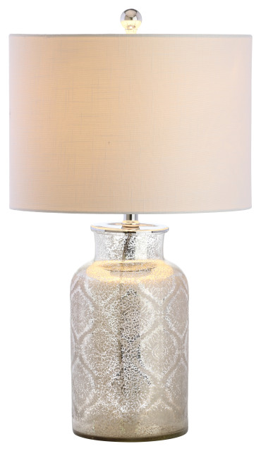 Emilia Trellis Pattern Glass Table Lamp - Farmhouse - Table Lamps - by ...