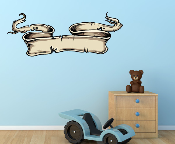 Scroll Vinyl Wall Decal ScrollUScolor013, 36 in. - Contemporary - Wall ...