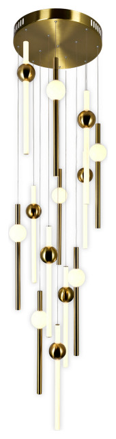 Baton LED Pendant With Brass Finish - Contemporary - Pendant Lighting ...