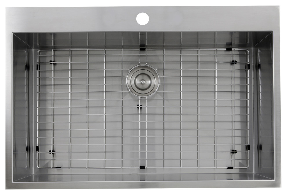Nantucket Sinks ZR3322-S-16 Self Rimming Stainless Steel Kitchen Sink ...