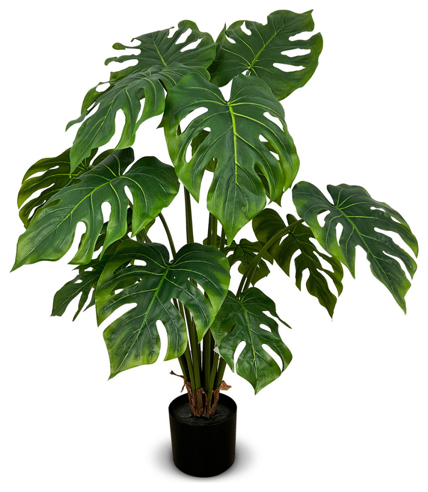 Artificial Botanical Split Philo, Green 47''H - Modern - Artificial Plants And Trees - by Le ...