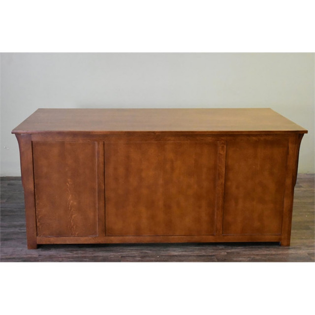 Crafters and Weavers Arts and Crafts Wood Library Desk w/ File Cabinet ...