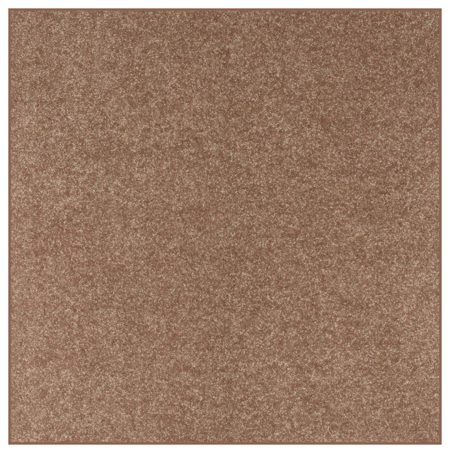 Color World Collection Way Solid Color Area Rugs, Brown, 2' Square ...