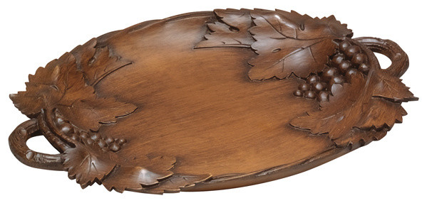 Grapes And Grape Leaves Tray - Traditional - Decorative Plates - by ...