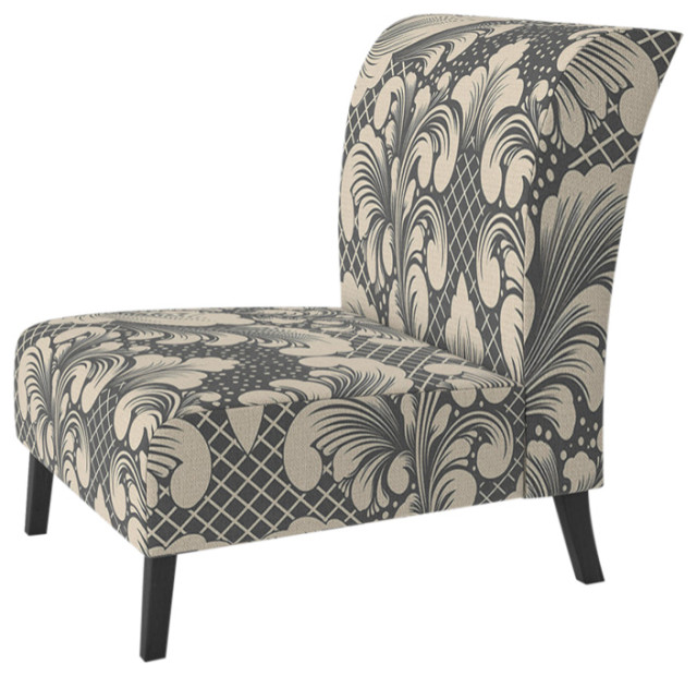 Black Damask Chair - Transitional - Armchairs And Accent Chairs - by ...