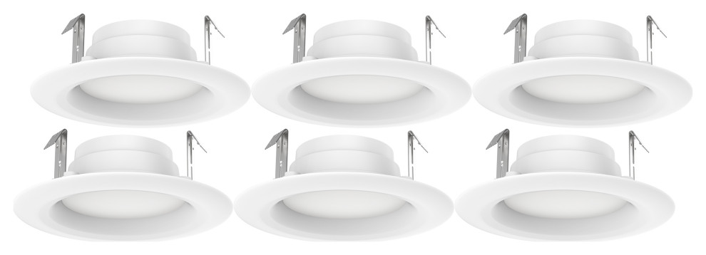 Satco Lighting 8.7W LED Downlight Retrofit 4" 90 CRI 3000K Pack of 6 ...