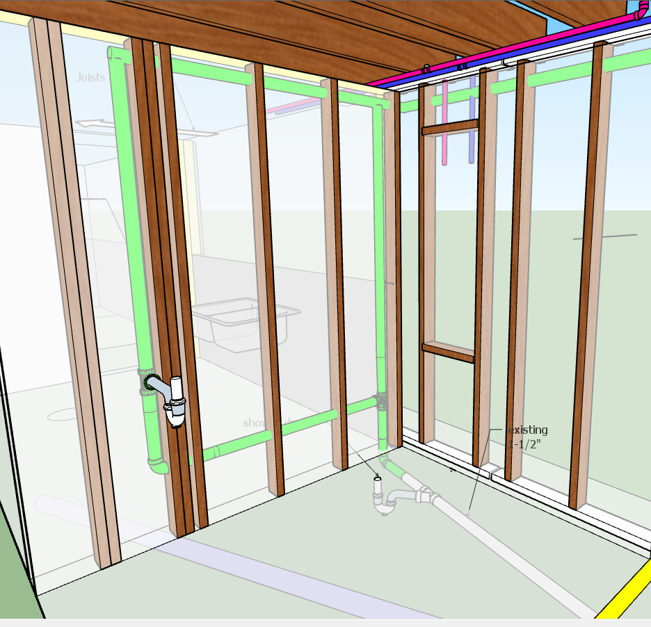 How do I add a horizontal drain in a wall when the framing is done ...