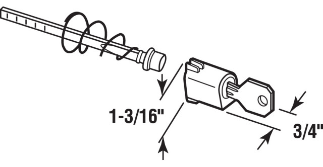 Keyed Push Button Latch for Wright Products Storm or Screen Doors ...