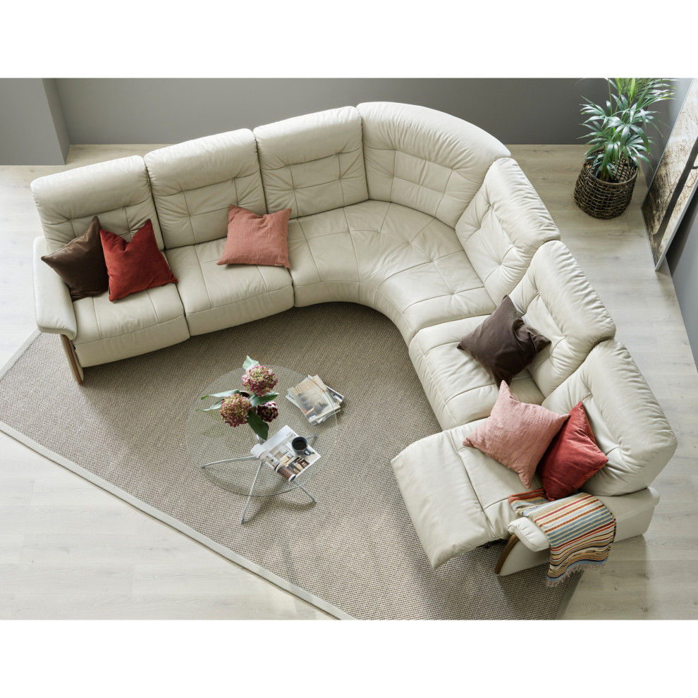 Stressless® Mary Wood with Power™ shown in Paloma Fog - Modern - Living ...