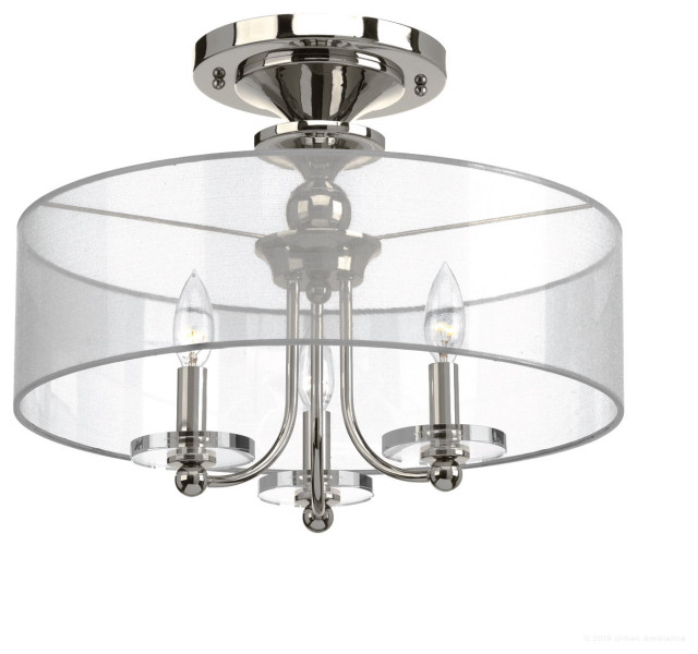 Luxury Cosmopolitan Ceiling Light, 18, Polished Nickel Finish ...