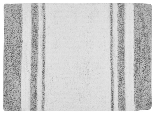 Madison Park Spa Cotton Reversible Bath Rug, Grey - Contemporary - Bath ...