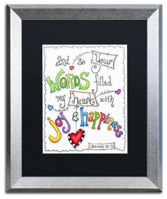 Jennifer Nilsson 'Words of Joy Joyful Words' Art, 20"x16 ...