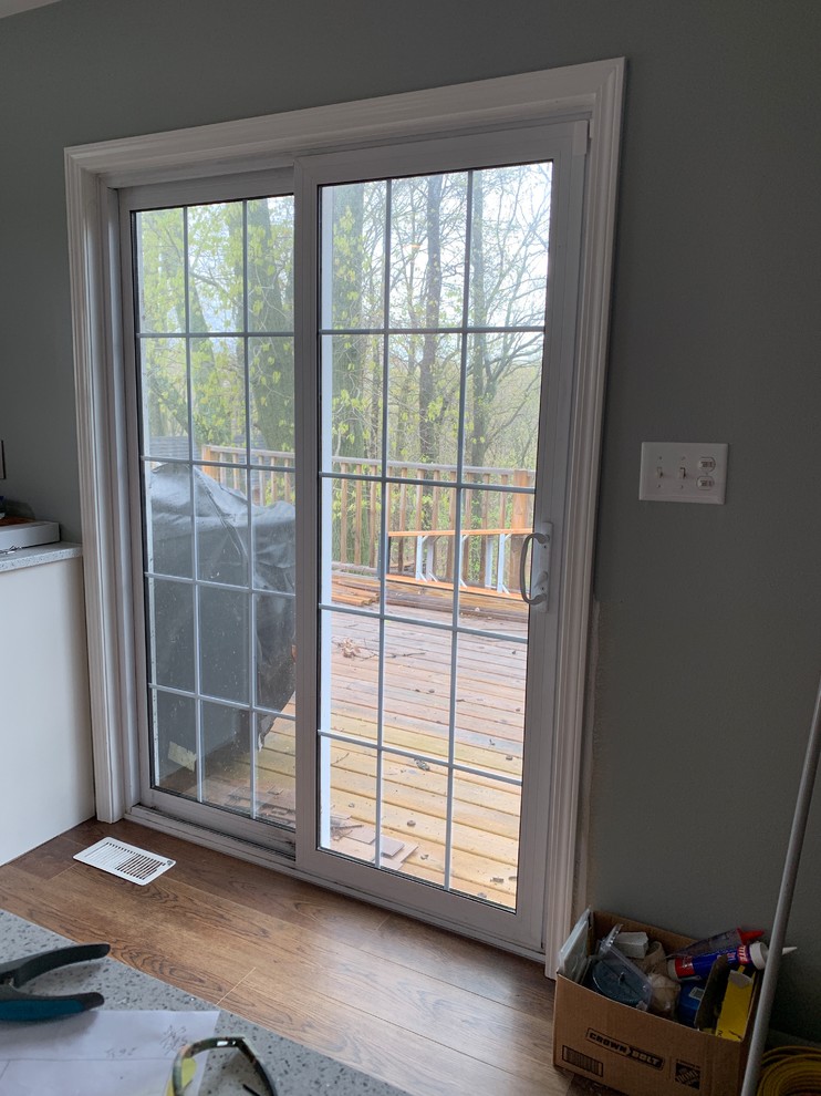 Sliding Door in kitchen, window treatment