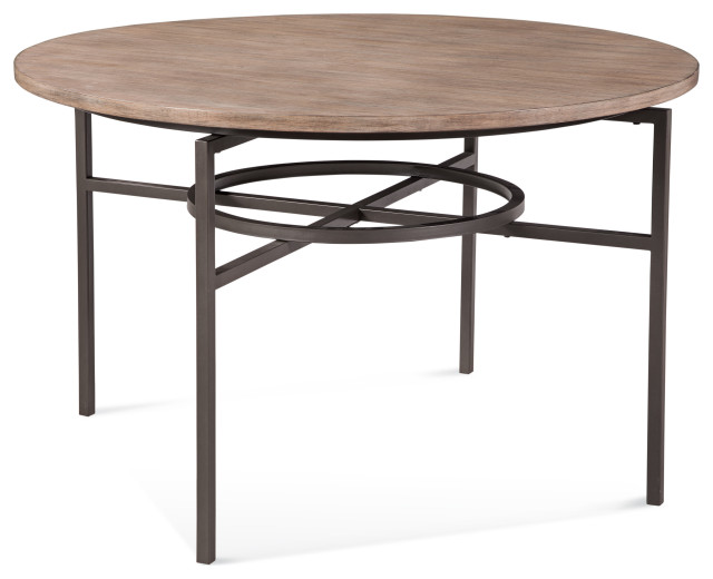 Transitional Round Dining Tablе Graphitе Finish Hannaford ...