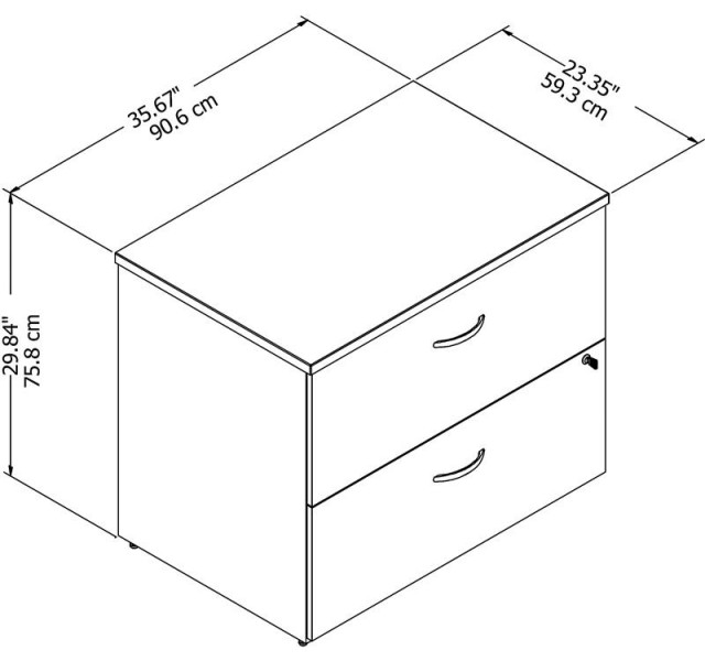 Home Square 2 Piece Lateral Engineered Wood Filing Cabinet Set, Sand ...