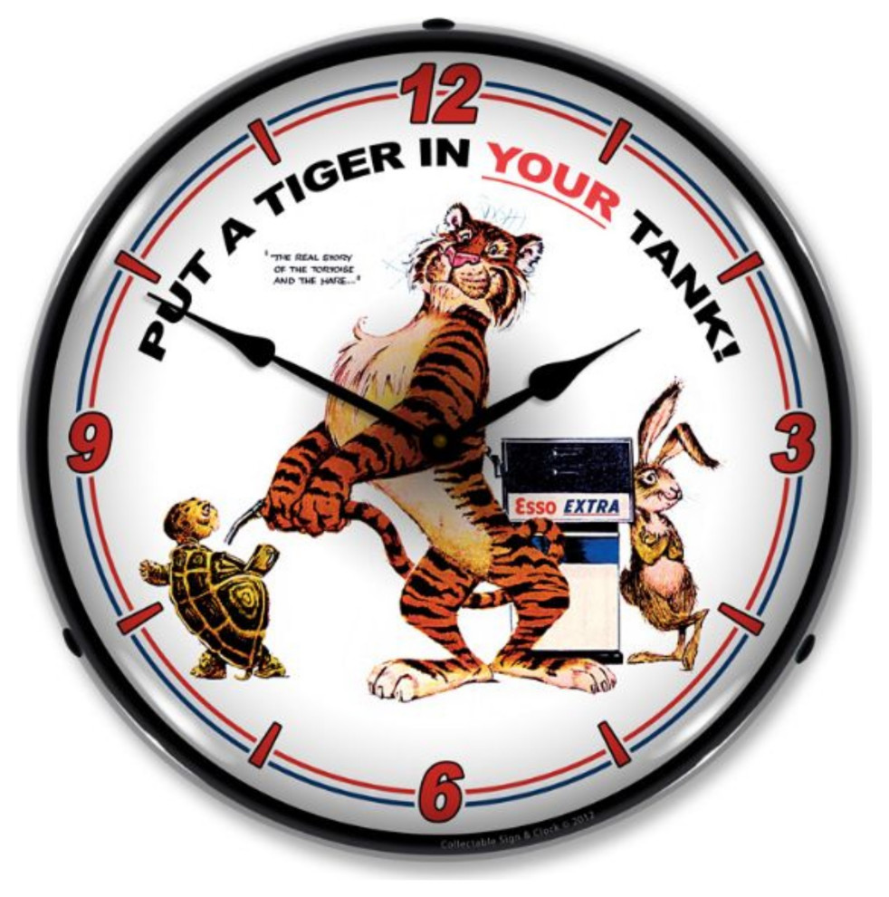 1203356 Esso Tiger Clock - Contemporary - Wall Clocks - by VirVentures ...