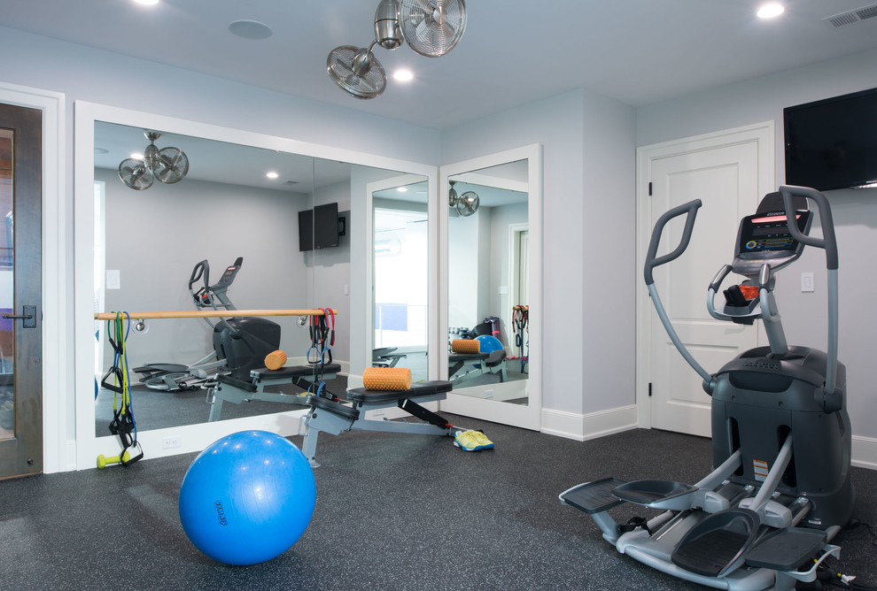 Lakeside Bluff Point - Beach Style - Home Gym - Minneapolis - by Hendel ...
