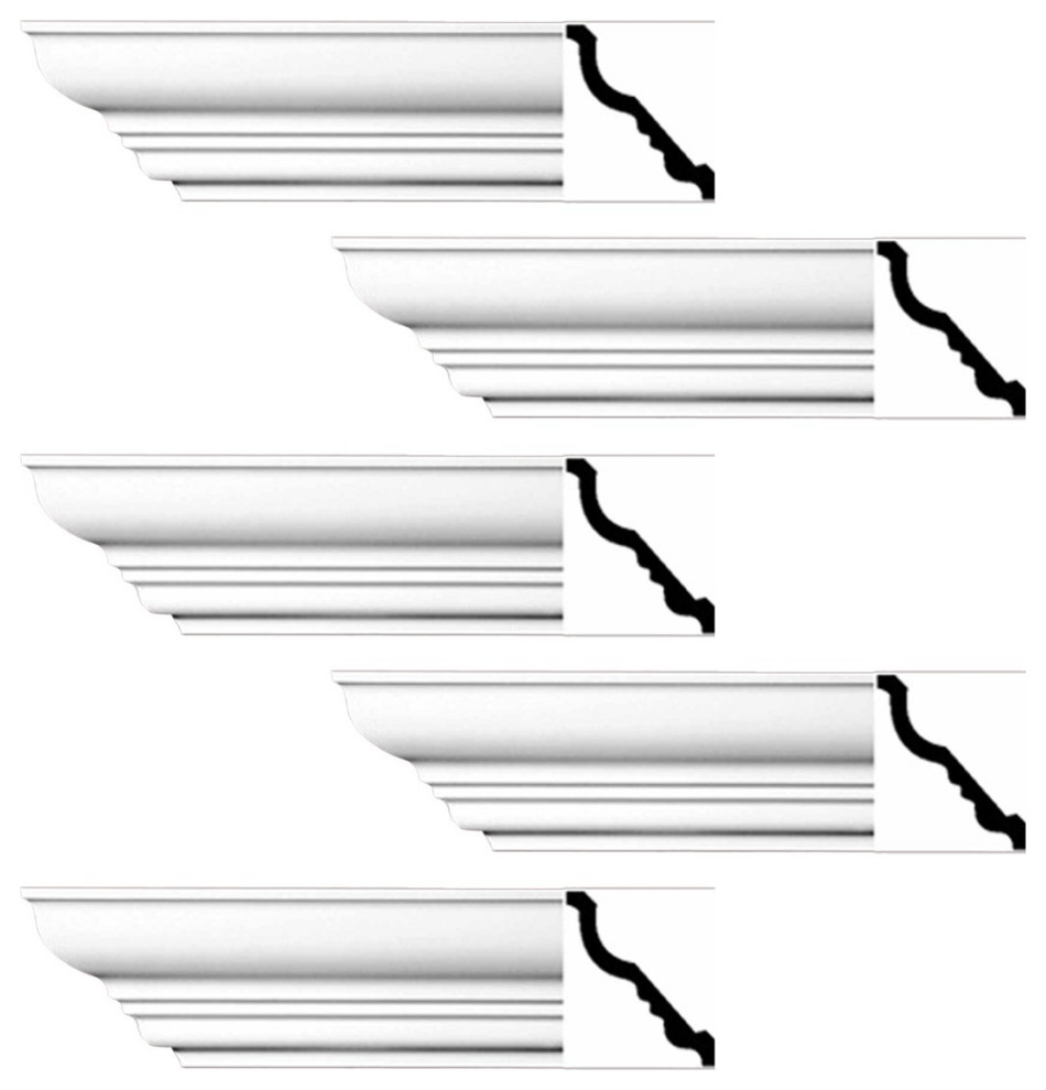 Cornice White Urethane Bennington Simple Design 5 Pieces Totaling 470 ...