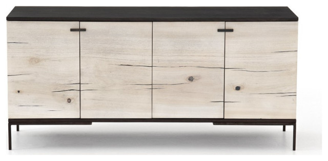 Elsa Media Console, Bleached Yukas - Industrial - Entertainment Centers ...