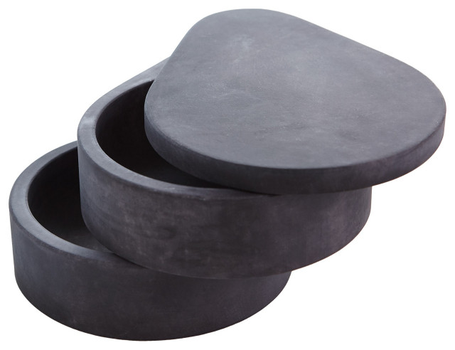 Alabaster Teardrop Double Box, Swivel - Transitional - Decorative Boxes ...