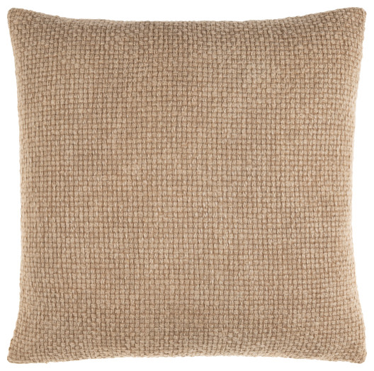 Surya Washed Texture Beige Pillow Shell With Down Insert 18"H X 18"W ...