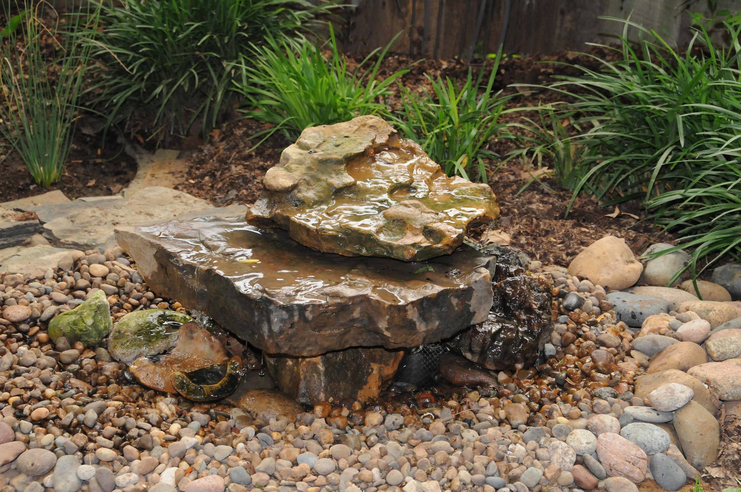 Rock Bubbler Water Feature Low Cost Ways To Beautify Your Landscape