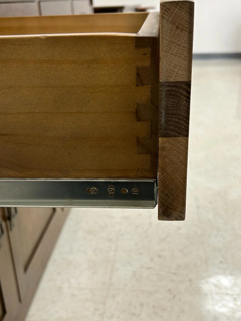 Mission 4 Door 4 Drawer Oak Sideboard - Walnut - Craftsman - Buffets ...