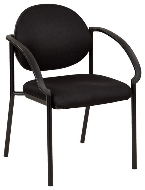Stack Chairs With Arms, Padded Seat and Back With Black Frame, 24.5Wx24 ...