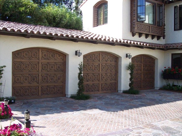 Spanish Colonial Revival Garage Doors