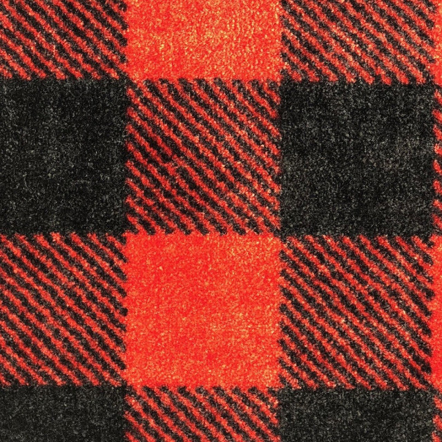 2' x 6' Black and Red Buffalo Check Washable Runner Rug - Rustic - Hall ...