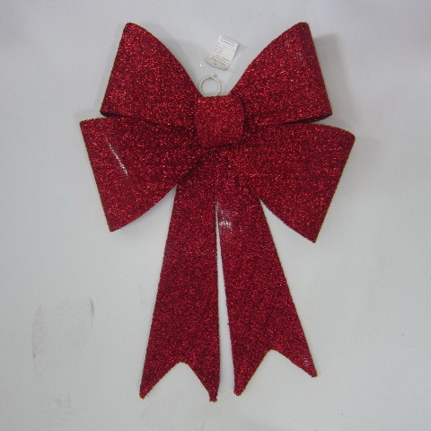 30" Red Glitter Mesh Bow - Contemporary - Christmas Ornaments - by ...