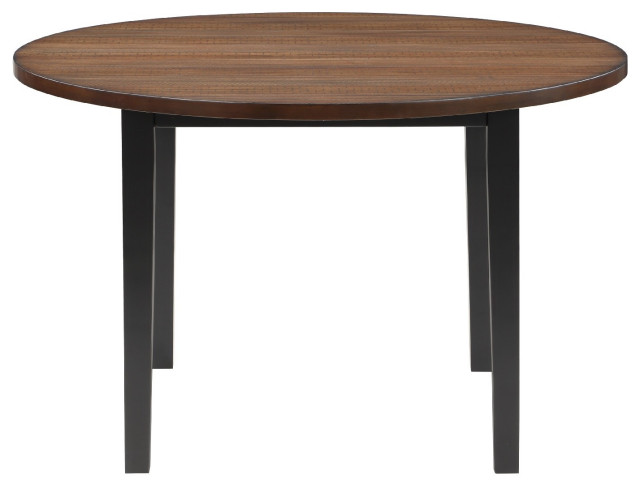 Jeremy 48" 5-Piece Round Dining Table Set With Fabric Seat, Brown and ...