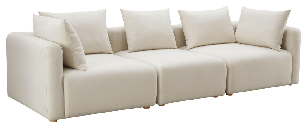 Hangover Cream Linen Sofa - Cream - Transitional - Sofas - by First of a Kind USA Inc | Houzz