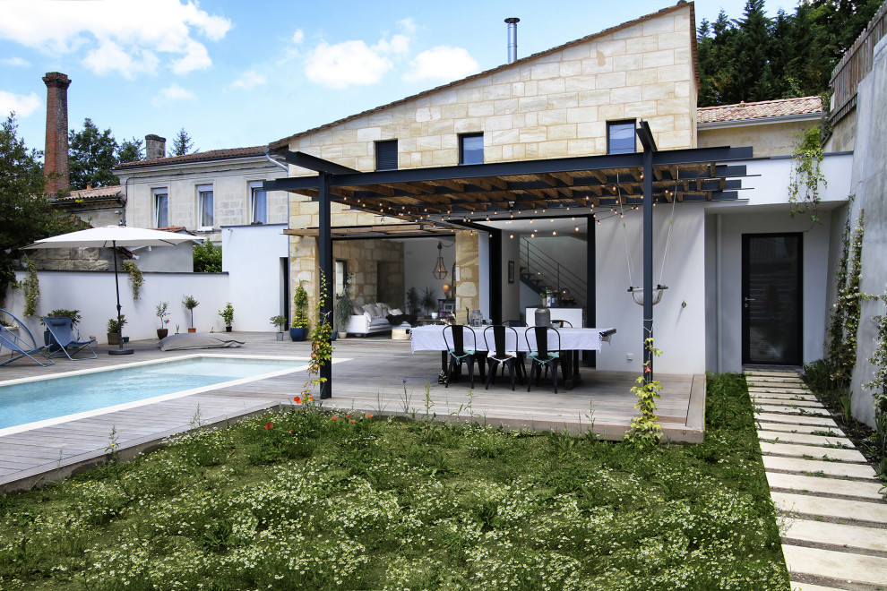 Transformation et extension PZ - Farmhouse - Landscape - Bordeaux - by ...