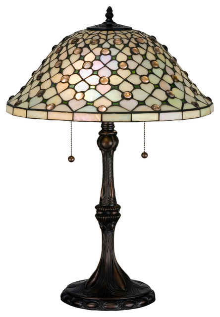 25"H Diamond & Jewel Table Lamp - Table Lamps - by Buildcom | Houzz