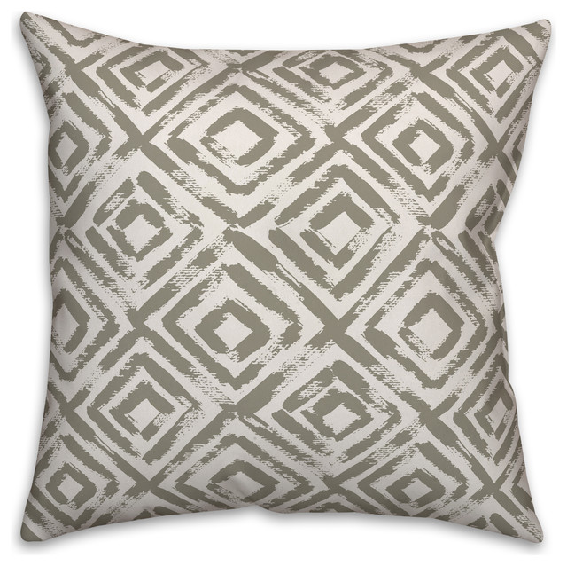 Distressed Diamond Pattern 18x18 Throw Pillow, 18x18 - Contemporary ...