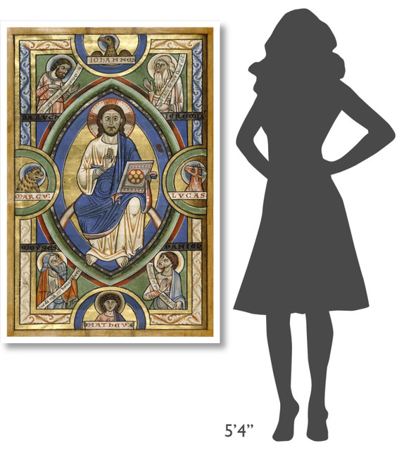 "Christ in Majesty" Paper Print 12th Century Illuminator, 14"x20", 34 ...