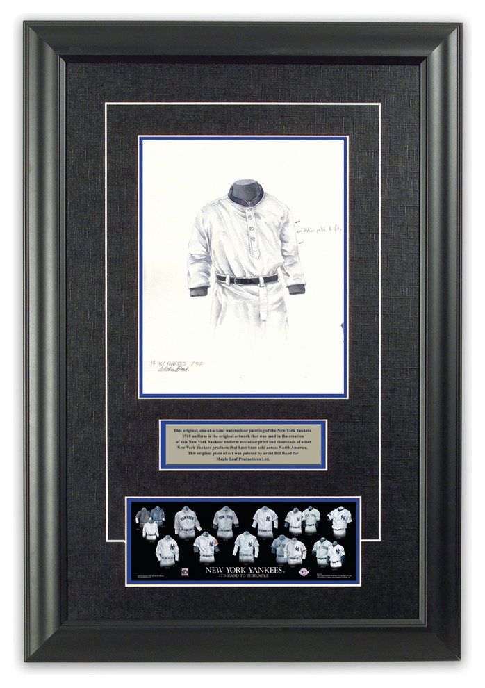 Original Art of the MLB 1910 New York Yankees Uniform - Traditional ...