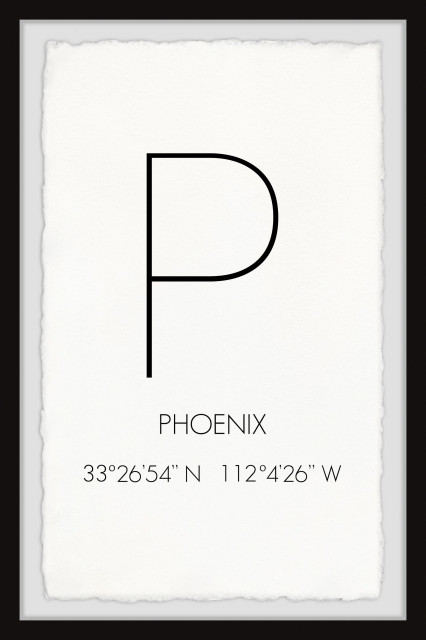 "Phoenix Coordinates" Framed Painting Print, 24x36 - Contemporary ...