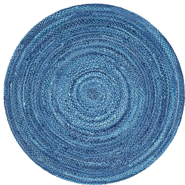 Braided Doba Area Rug, Round 3'3" - Contemporary - Area Rugs - by ...