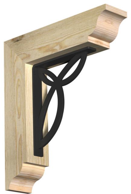 Versailles Ironcrest Bracket, 4" Thick, 4"x18"x20"/Single Brace ...